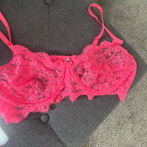 Intimates & Sleepwear | Neon Pink Bra And Panty Set | Poshmark